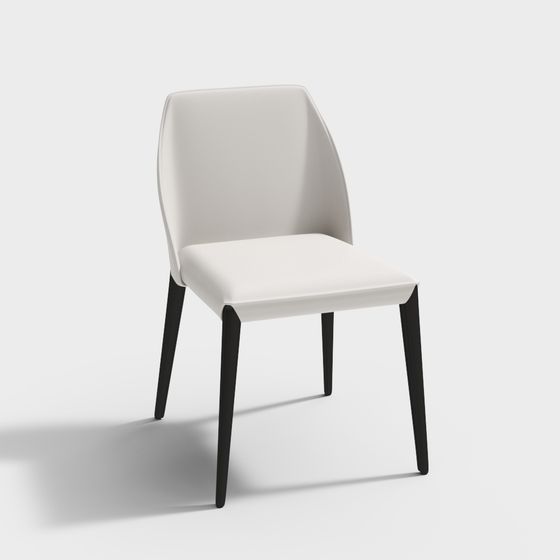 Urban Elegance Chair 3D Model – Low-Poly Leather Design