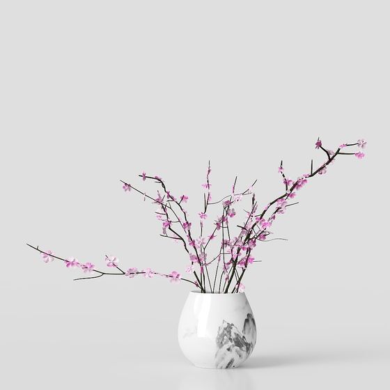 Spring Blossom Vase 3D model