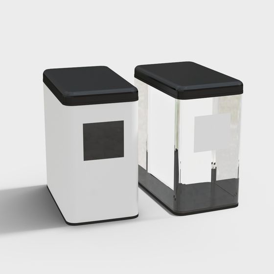 Stylish Minimalist Trash Bin 3D Model – Modern Minimal Design