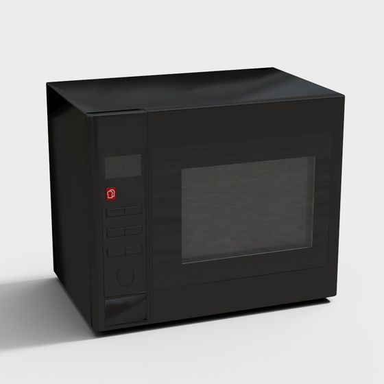 Stylish Low-Poly Microwave Oven 3D model