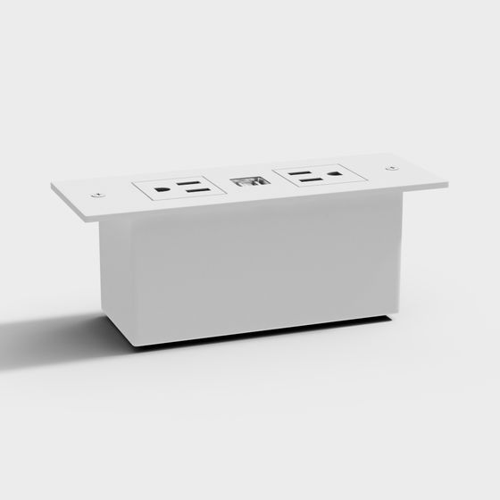 Hidden Power Outlet 3D Model – Modern Minimalist Design