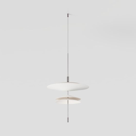 Suspended Disc Pendant Light 3D model