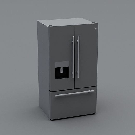 Stylish Low-Poly Refrigerator 3D model for Creative Projects