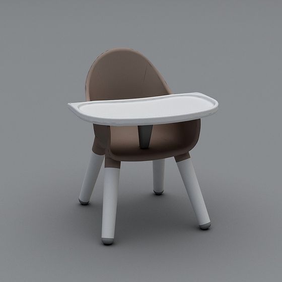Urban High Chair 3D Model – Low-Poly Modern Seating