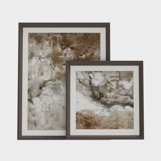 Abstract Art Frame 3D Model for Designers