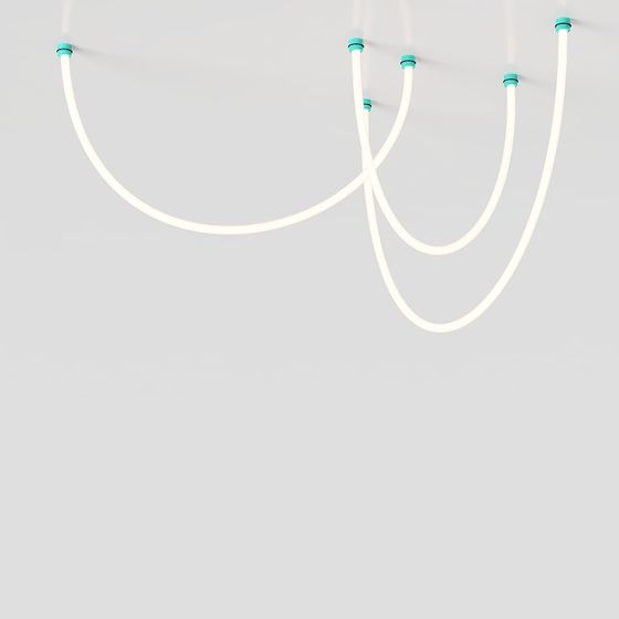 Neon Arc Low Polygon Light 3D model for Creative Spaces