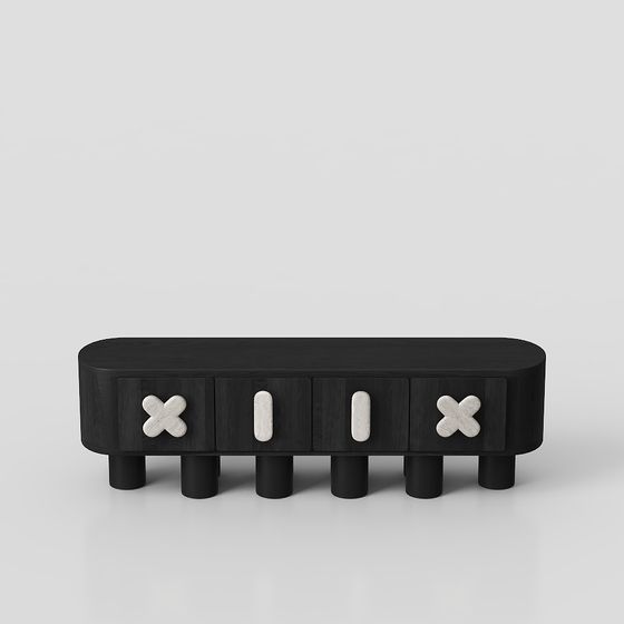 Geometric Art Bench 3D model