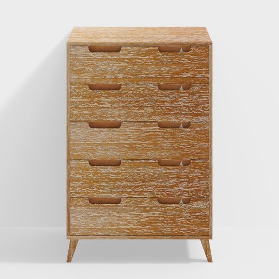 Retro Style Storage Cabinet 3D Model