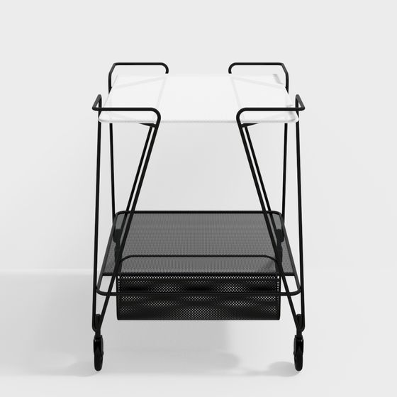 Stylish Vintage Cart 3D model for Modern Use