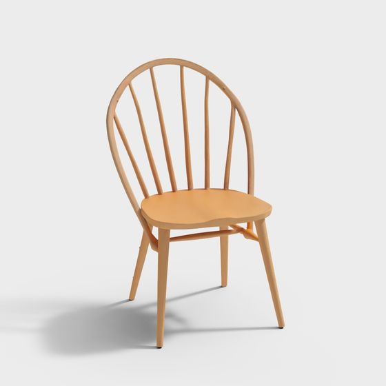 Classic Fan-Back Chair 3D model