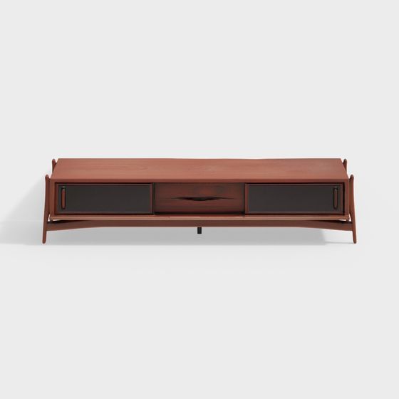 Elegant Low-Polygon TV Cabinet 3D model
