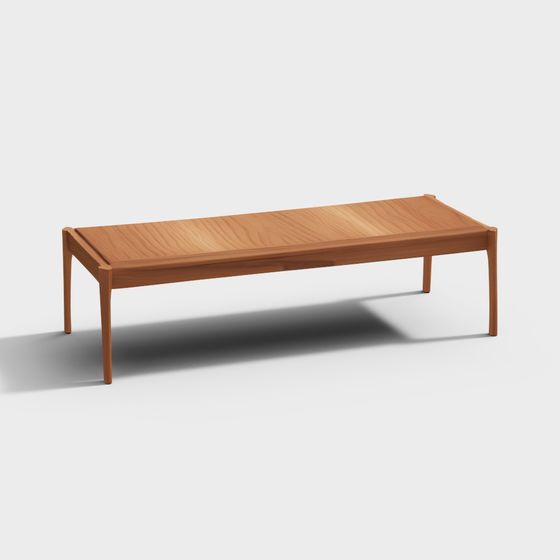 Stylish Wooden Bench 3D model