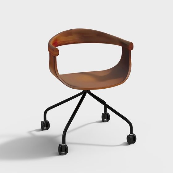 Sleek Streamlined Office Chair 3D model