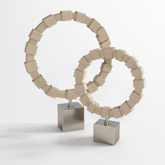 Modern Minimalist Infinity Rings 3D model