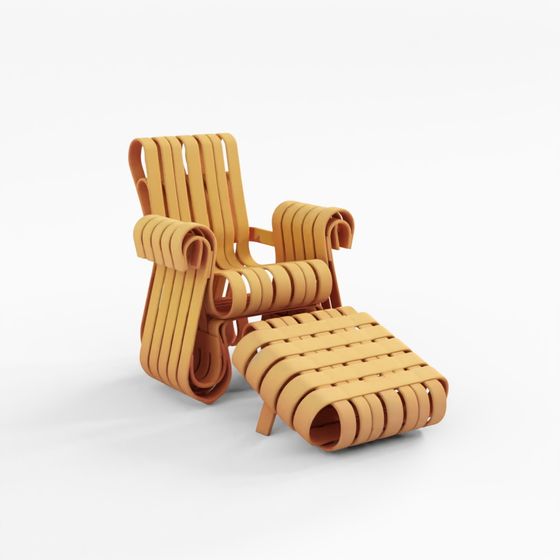 Gehry Power Play Chair and Ottoman