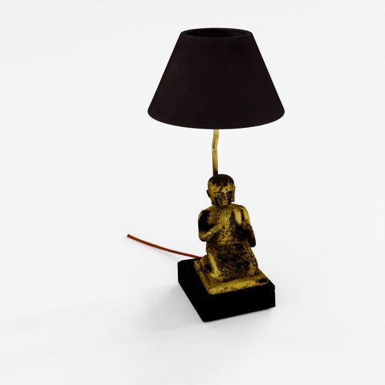 Kneeling Monk Table Lamp