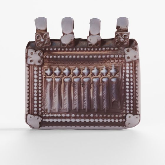 INDIGO Tribal Silver Saptamatrika Amulet - 19th Ce